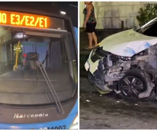 Notícias | Motorista fica gravemente ferido após perder controle de carro e colidir com ônibus ...